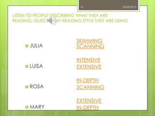 Reading styles | PPTX