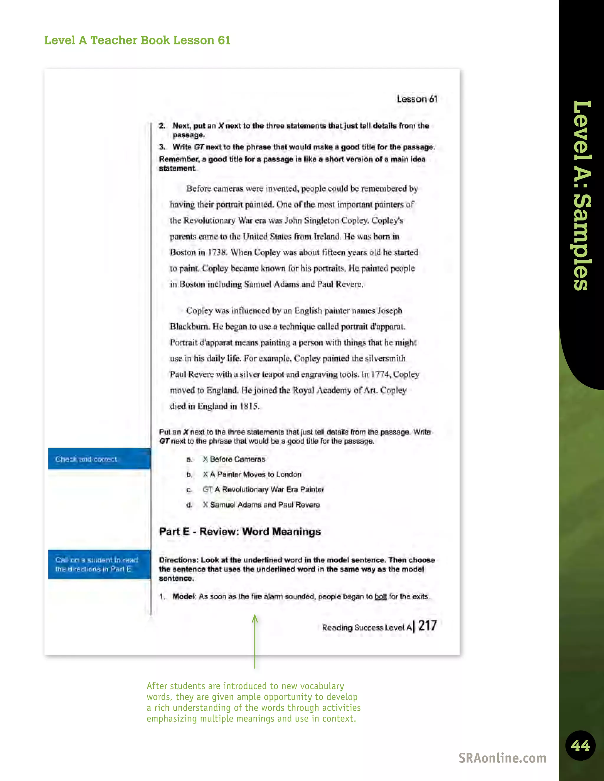 Reading success lesson sampler mh eonline.com