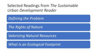 Sustainability Reading: Natural Capital and Ecosystem Rights | PPTX ...