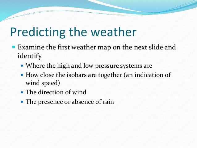 Reading synoptic charts
