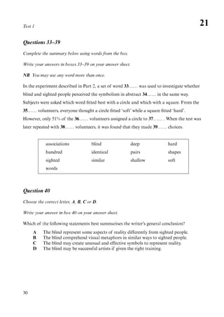 Reading test | PDF