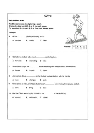 Reading test ket 1 | PDF