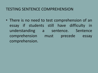 Reading tests | PPTX