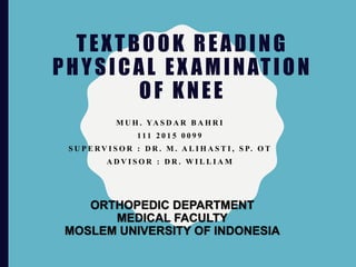 READING TEXTBOOK PHISICAL EXAMINATION OF KNEE.pptx