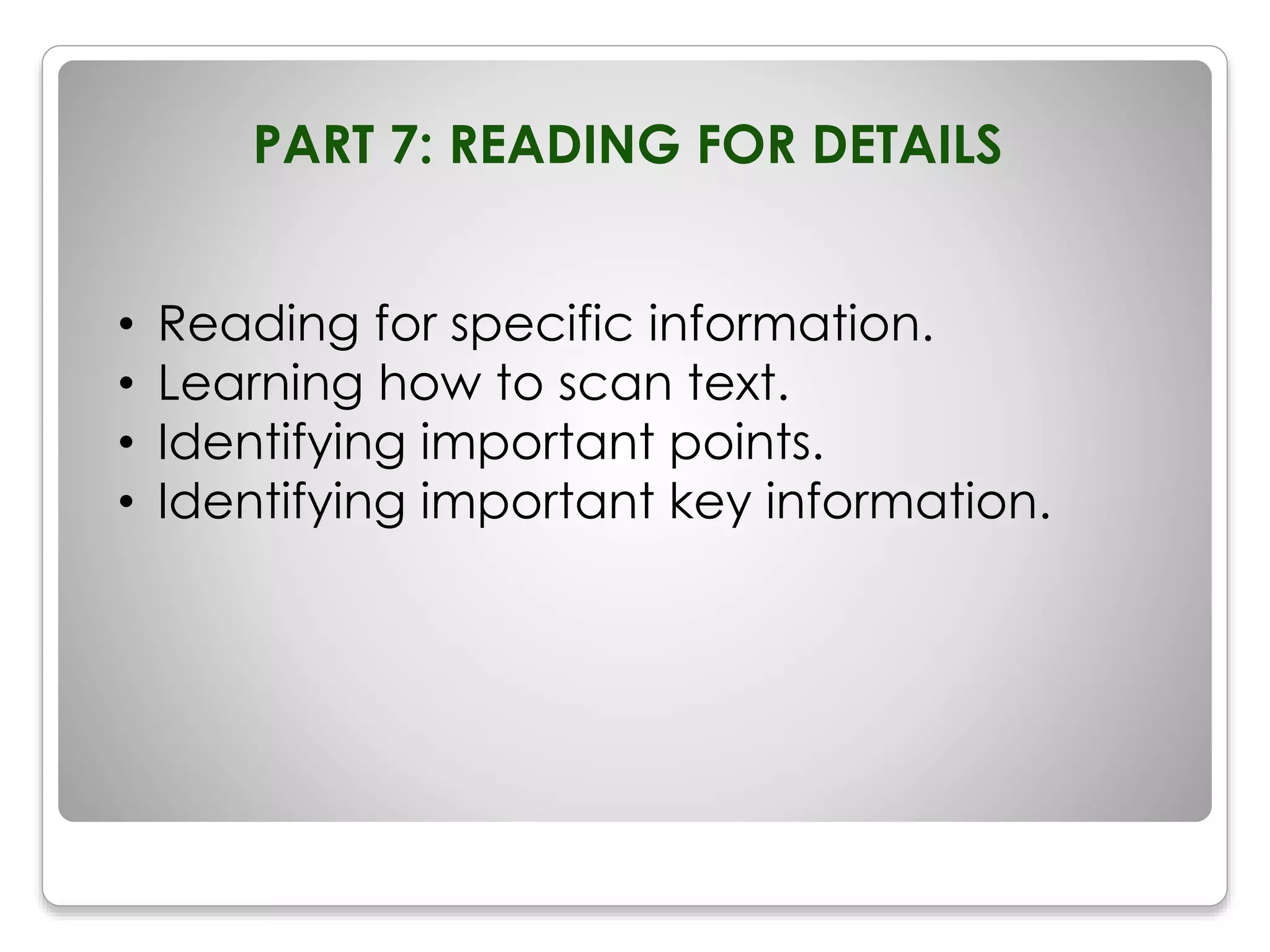 Reading Text completion | PPTX