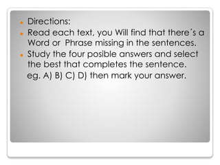 Reading Text completion | PPTX