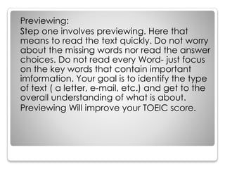 Reading Text completion | PPTX