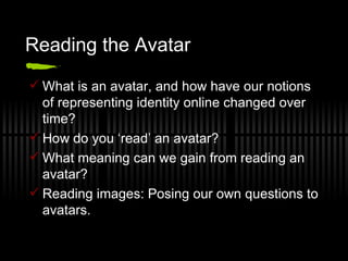 Reading The Avatar | PPT