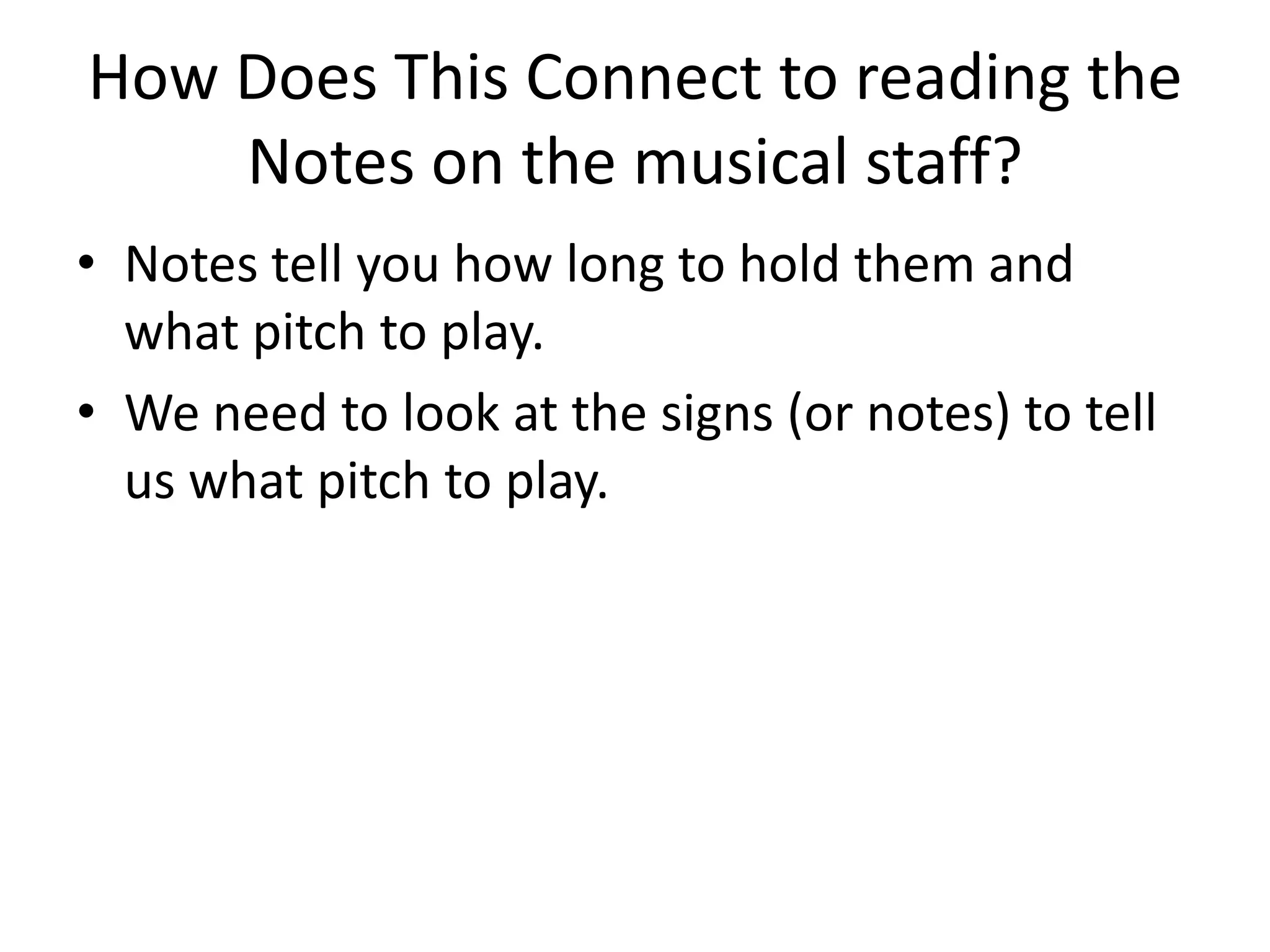 Reading the notes on the musical staff | PPTX