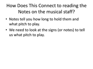 Reading the notes on the musical staff | PPTX