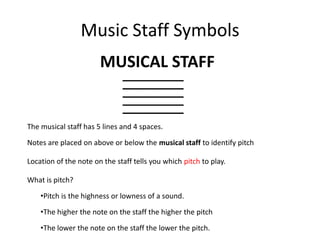 Reading the notes on the musical staff | PPTX