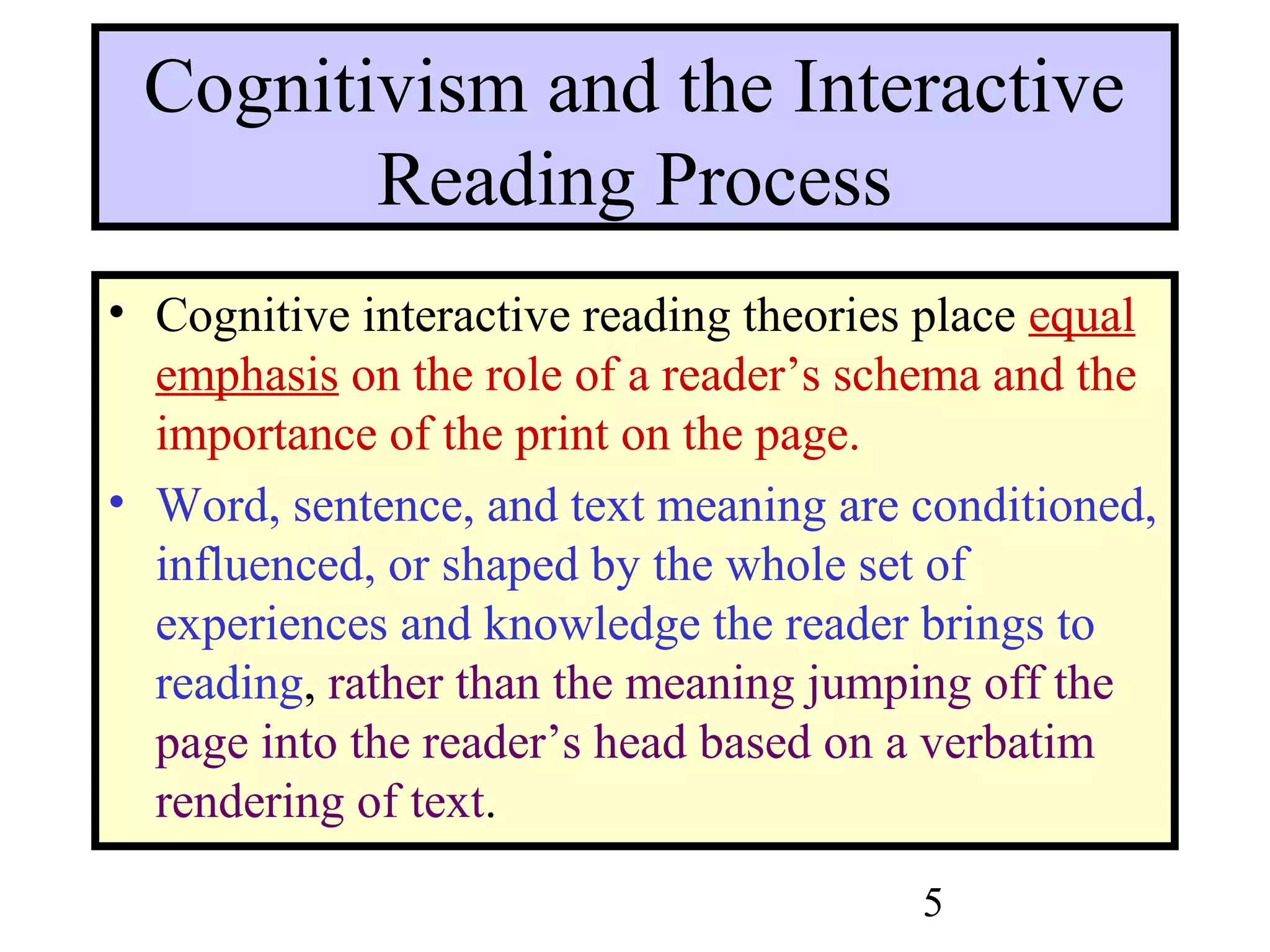 Reading theories pp | PPT