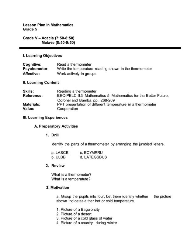 Reading the thermometer | DOCX | Weather | Science