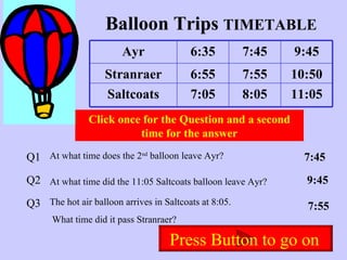 Reading timetables | PPT