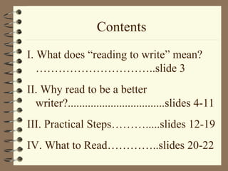 Readingto write 000 | PPT