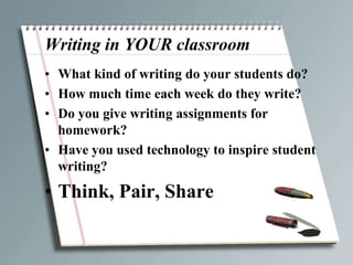 Rae's Reading to Writing Connection ppt | PPT