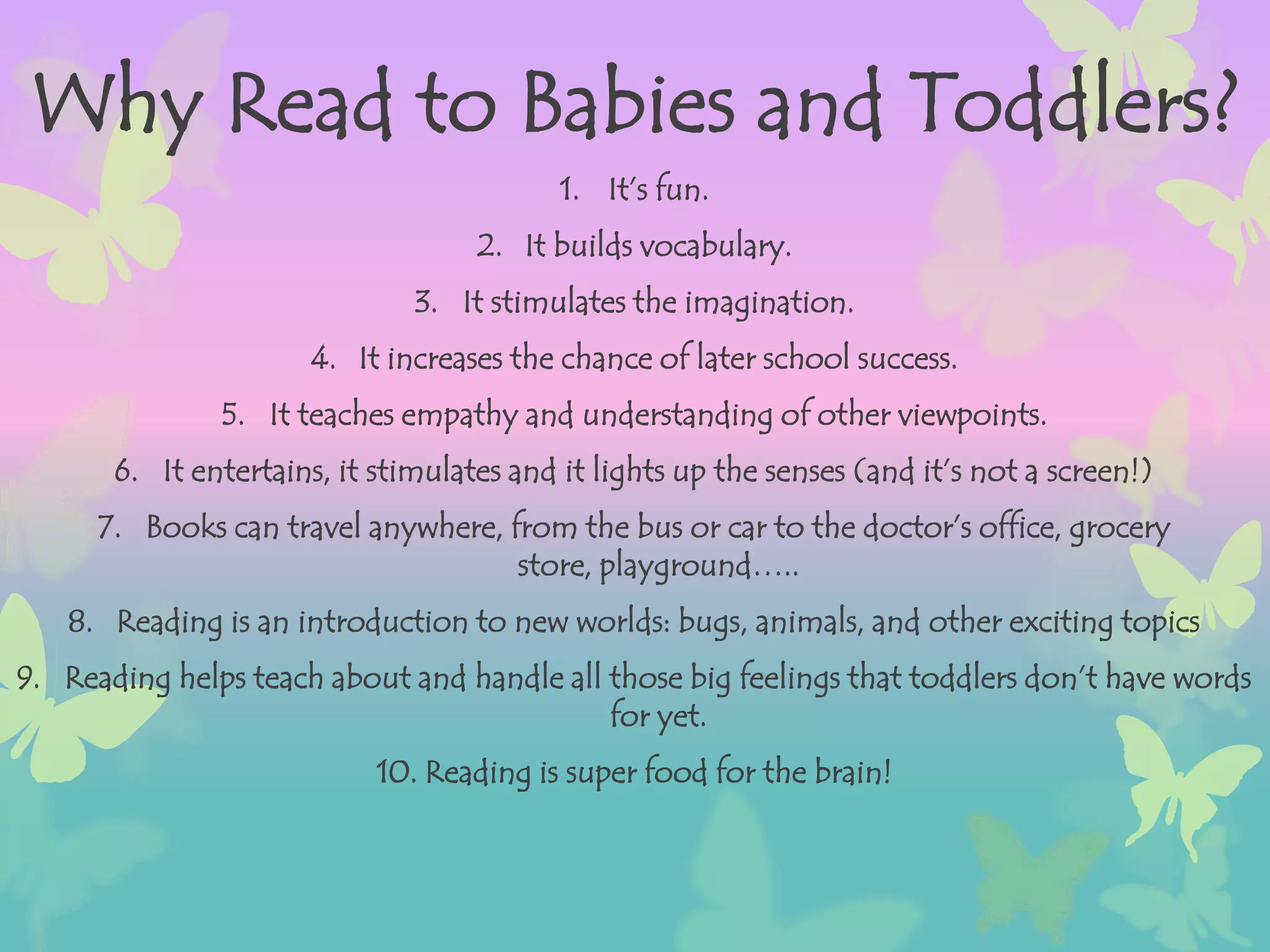 Reading to your baby | PPTX