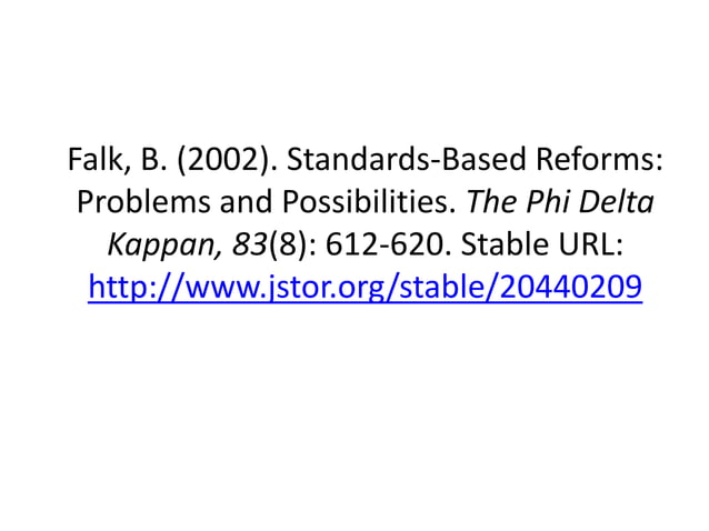 What philosophical assumptions drive the teacher/teaching standards ...