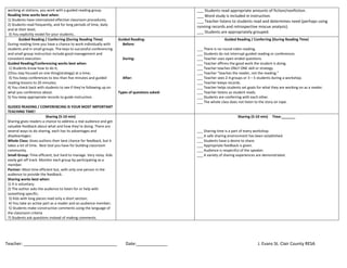 Reading workshop look fors | PPT