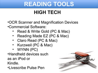 Assistive Technology Reading and Writing Tools | PPT
