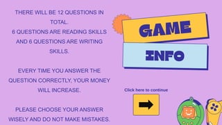 Reading & Writing Sample Activity for ESL | PPTX
