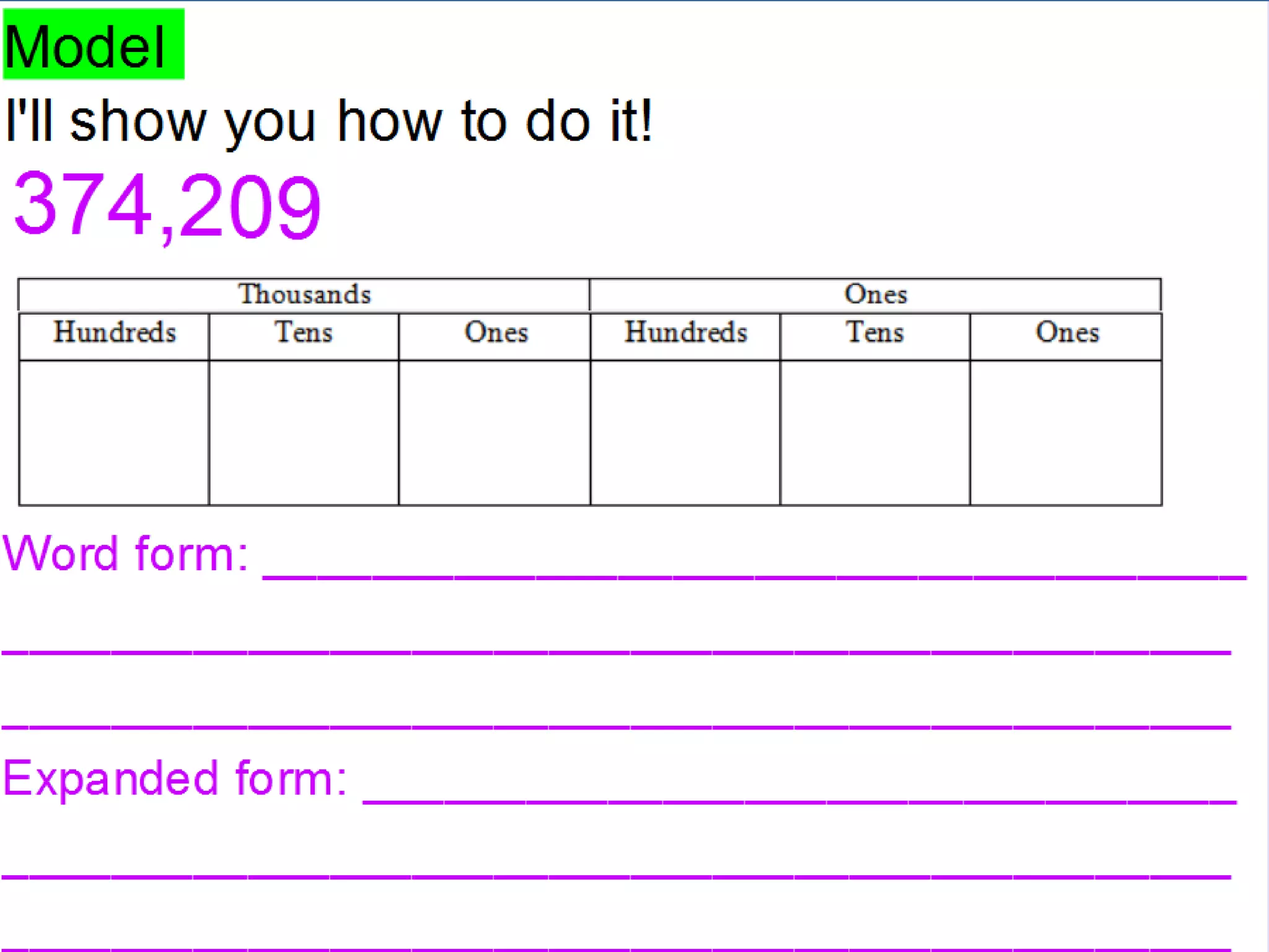 Reading & Writing Whole Numbers | PPT