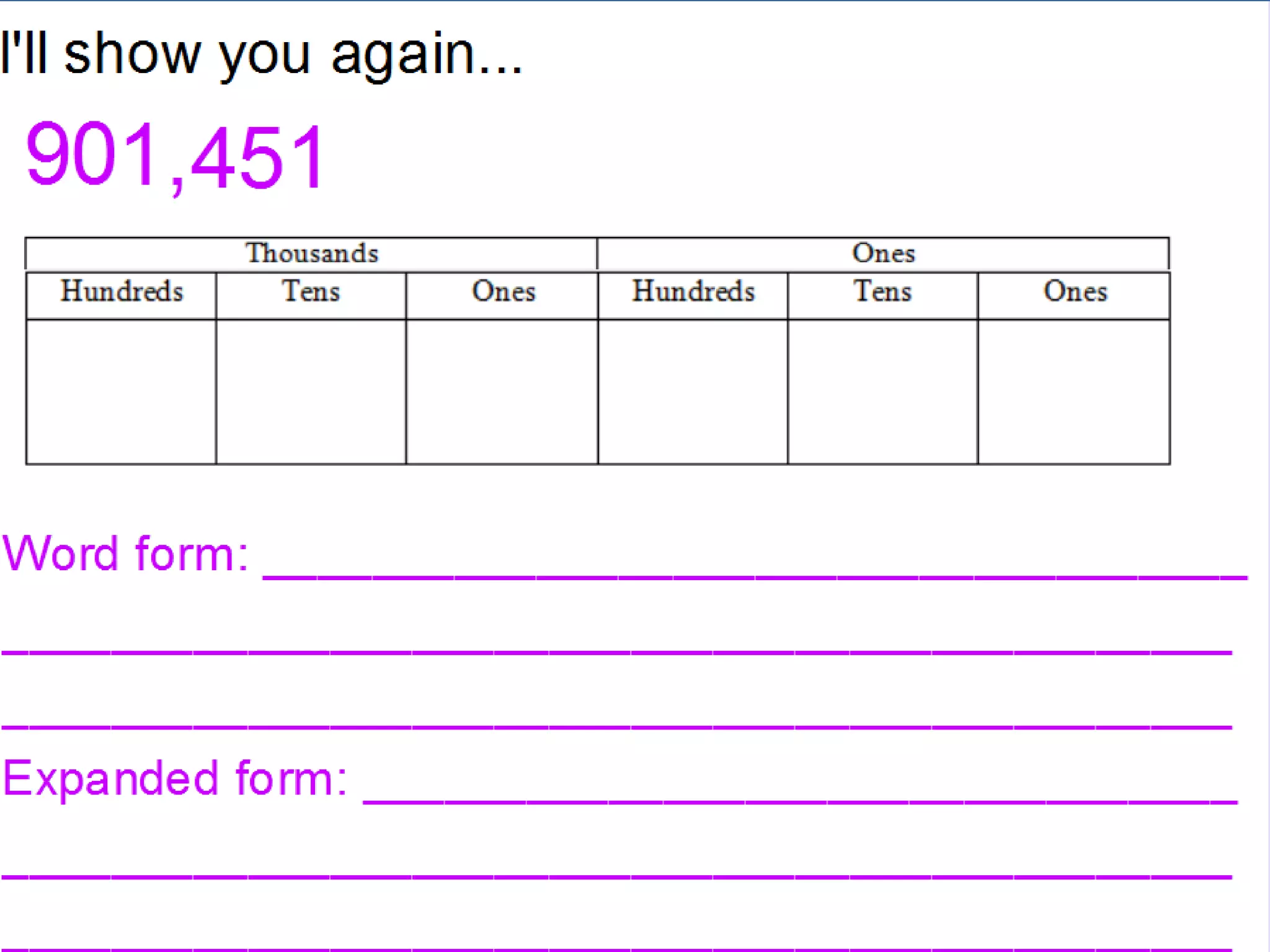 Reading & Writing Whole Numbers | PPT