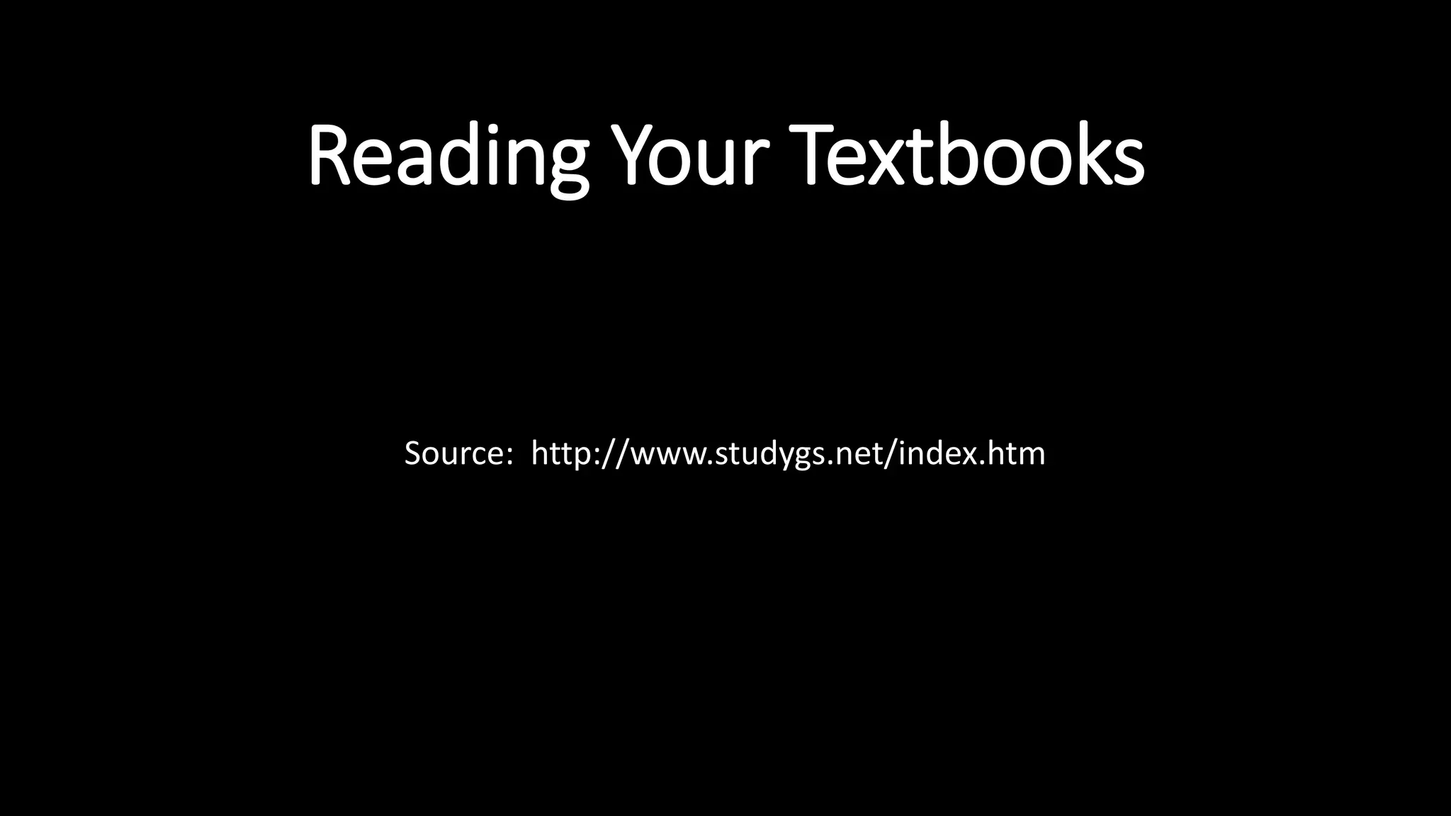 Reading your textbooks | PPTX