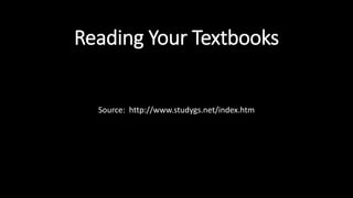 Reading your textbooks | PPT