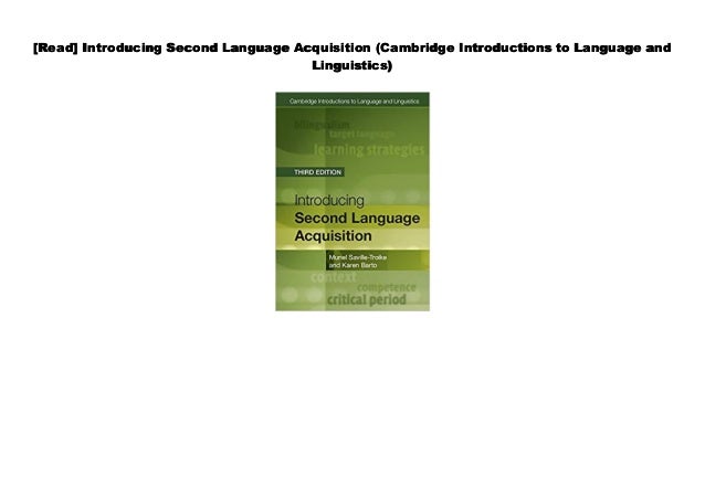 introducing second language acquisition 3rd edition pdf