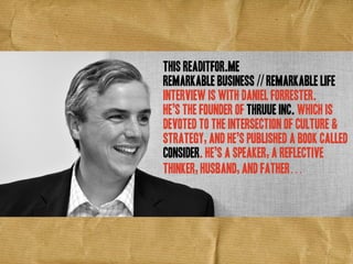 Readitfor.me interview with Daniel Forrester | PDF