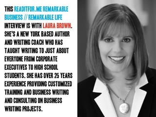 Readitfor.me interview with Laura brown | PDF