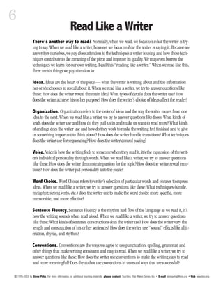 Read like a reader writer | PDF