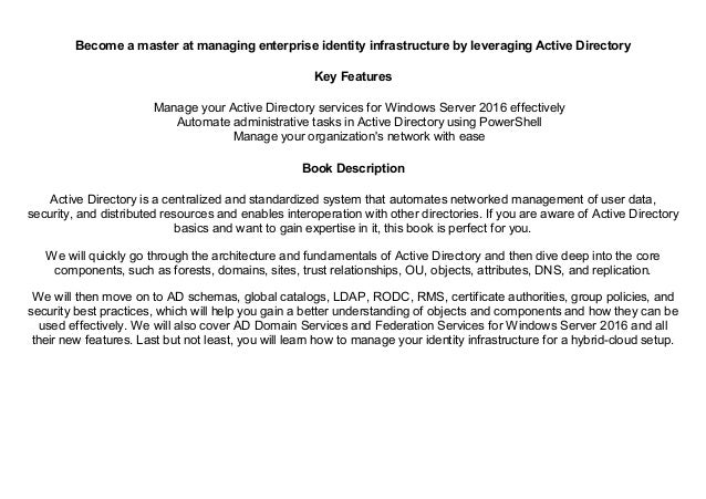 Mastering Active Directory 3rd Edition Pdf