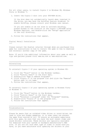 Readme | TXT | Operating Systems | Computer Software and Applications