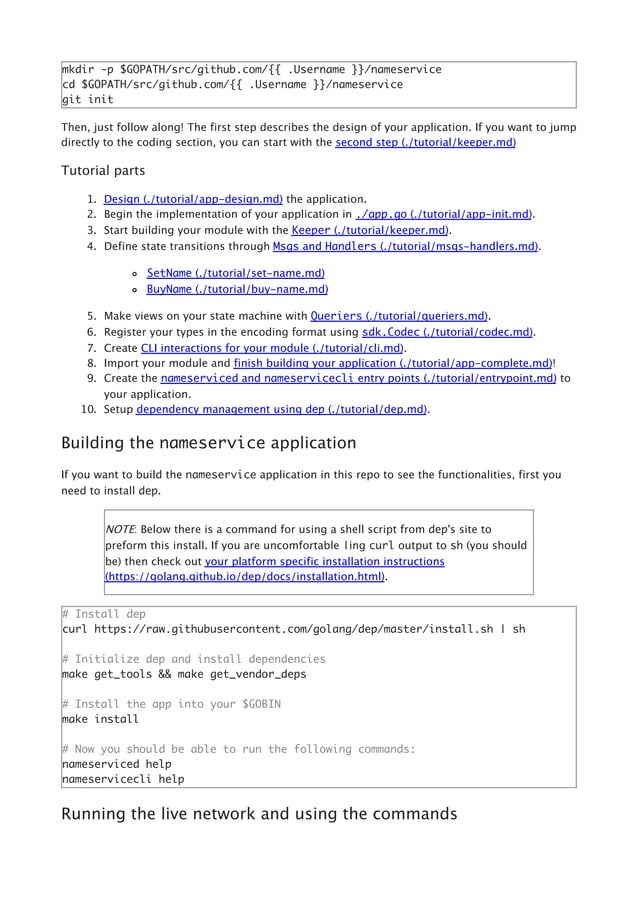 Example Cosmos SDK Application Tutorial | PDF | Programming Languages ...