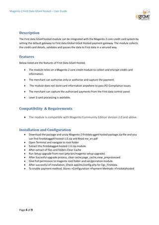 Magento 2 first data hosted extension | PDF