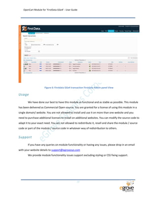 OpenCart Payeezy First Data GGe4 Module | PDF
