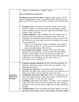Agile/SCRUM - Effective Meetings with Geographically Dispersed Teams | PDF
