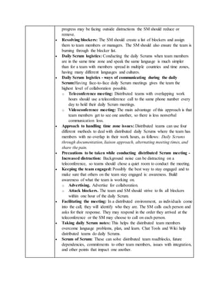 Agile/SCRUM - Effective Meetings with Geographically Dispersed Teams | PDF