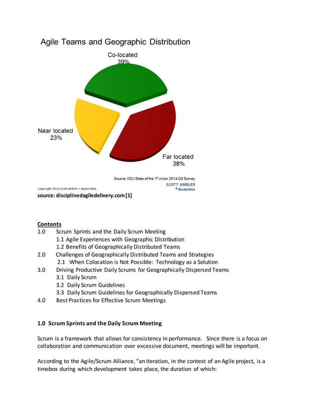 Agile/SCRUM - Effective Meetings with Geographically Dispersed Teams | PDF
