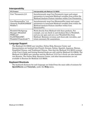 PTC® Mathcad® 15.0 M030 features | PDF