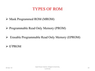Read only memory(rom) | PDF | Operating Systems | Computer Software and Applications