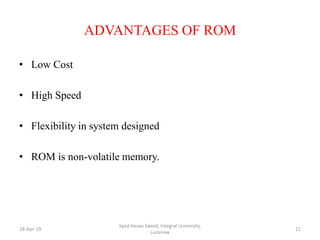 Read only memory(rom) | PDF | Operating Systems | Computer Software and ...