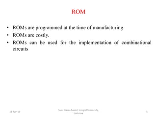 Read only memory(rom) | PDF | Operating Systems | Computer Software and Applications
