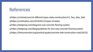 RCC slabs (Types of Reinforced cement concrete slabs) | PDF