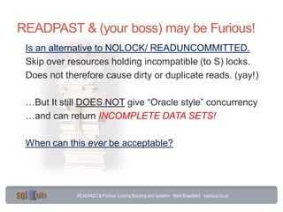 READPAST & Furious: Locking | PPT