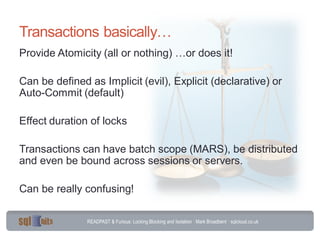 READPAST & Furious: Locking | PPT