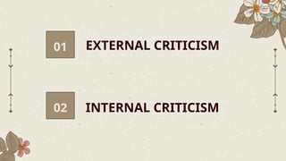 HISTORICAL CRITICISM ON READING THE PHILIPPINES HISTORY | PPTX