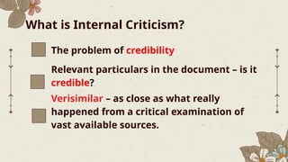 HISTORICAL CRITICISM ON READING THE PHILIPPINES HISTORY | PPTX